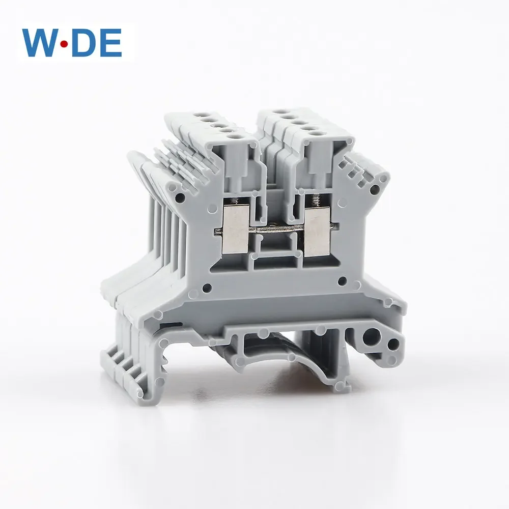 Wire-Conductor-Din-Rail-Terminal-Block-10Pcs-UK-1-5N-Universal-Screw ...