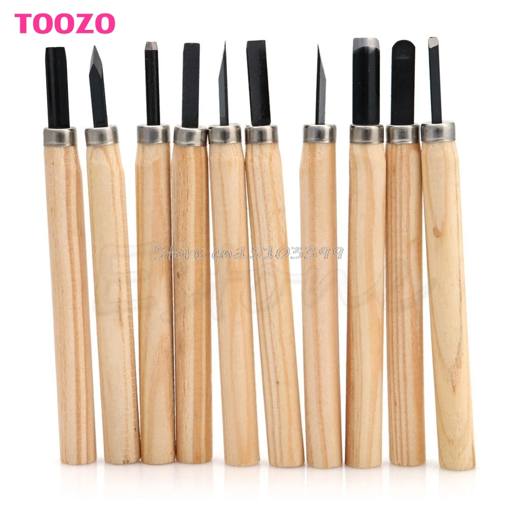 New-10Pcs-Set-Hand-Wood-Carving-Chisels-Knife-For-Basic-Woodcut-Working ...