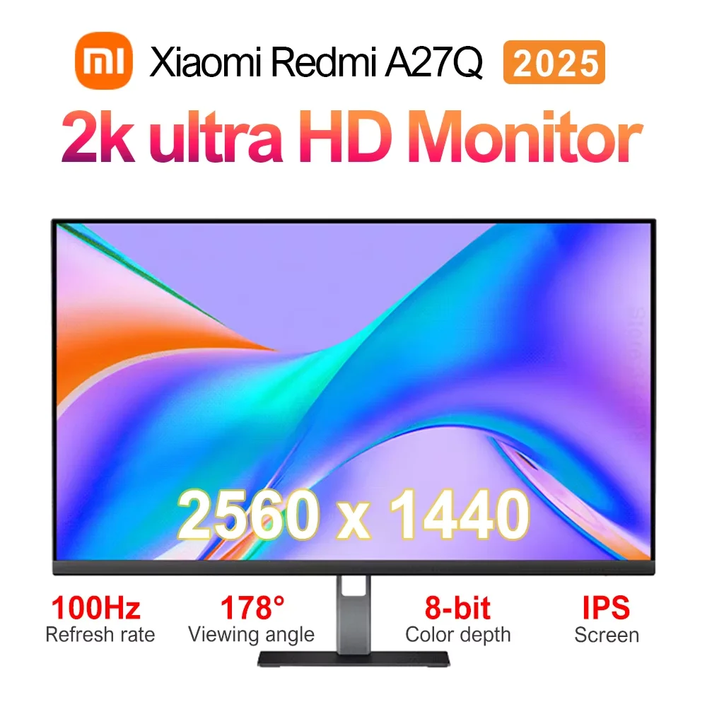 NEW Xiaomi Redmi A27Q Monitor 2025 IPS 100Hz 2K Quality 2560x1440 ...