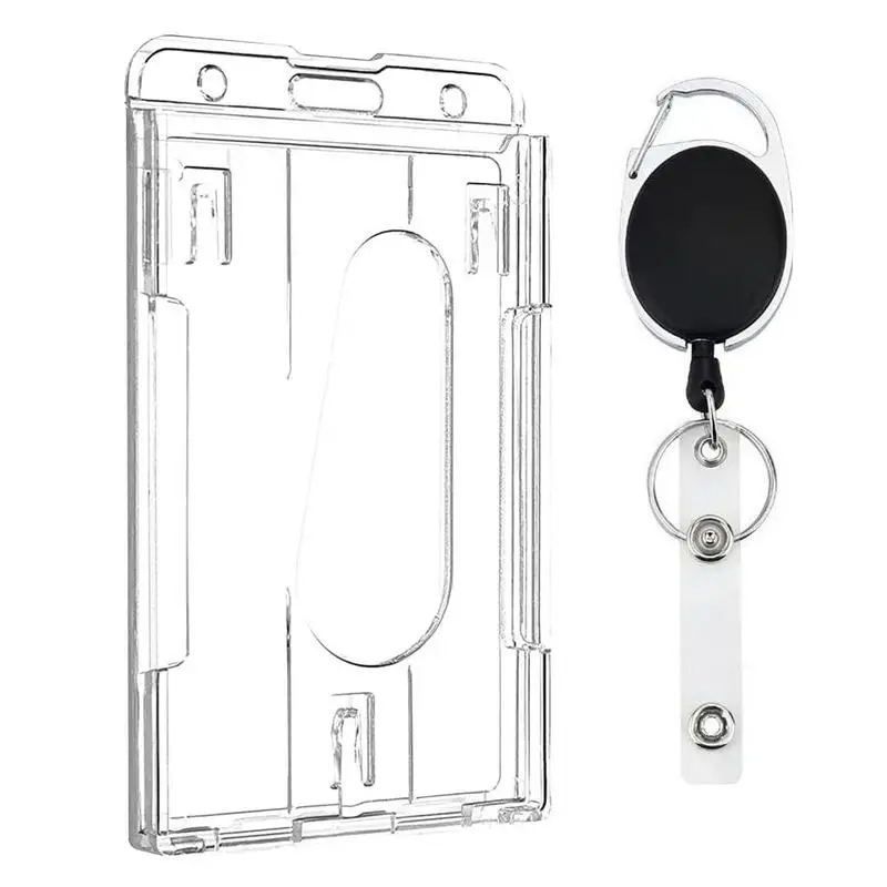 Vertical Transparent Id Card Case | Transparent Card Holder Vertical ...