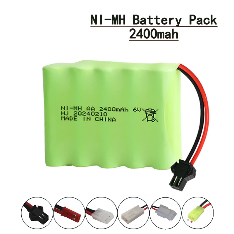 RC-Toys-Rechargeable-Batteries-6V-2400mAh-AA-NIMH-Battery-Packs-For-RC ...