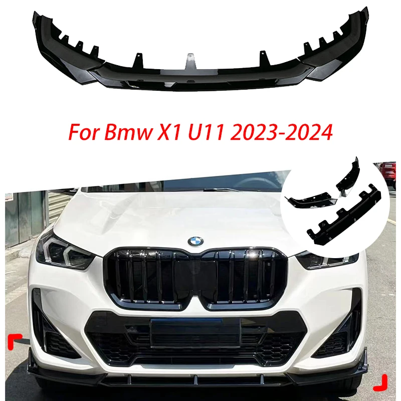 For-Bmw-X1-IX1-U11-Performance-Style-Front-Bumper-Splitter-Lip-Spoiler ...