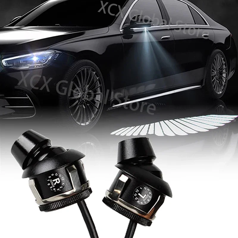 2PCS-Car-Angel-Wings-Light-Welcome-Lights-Led-Car-Laser-Lamp-White ...