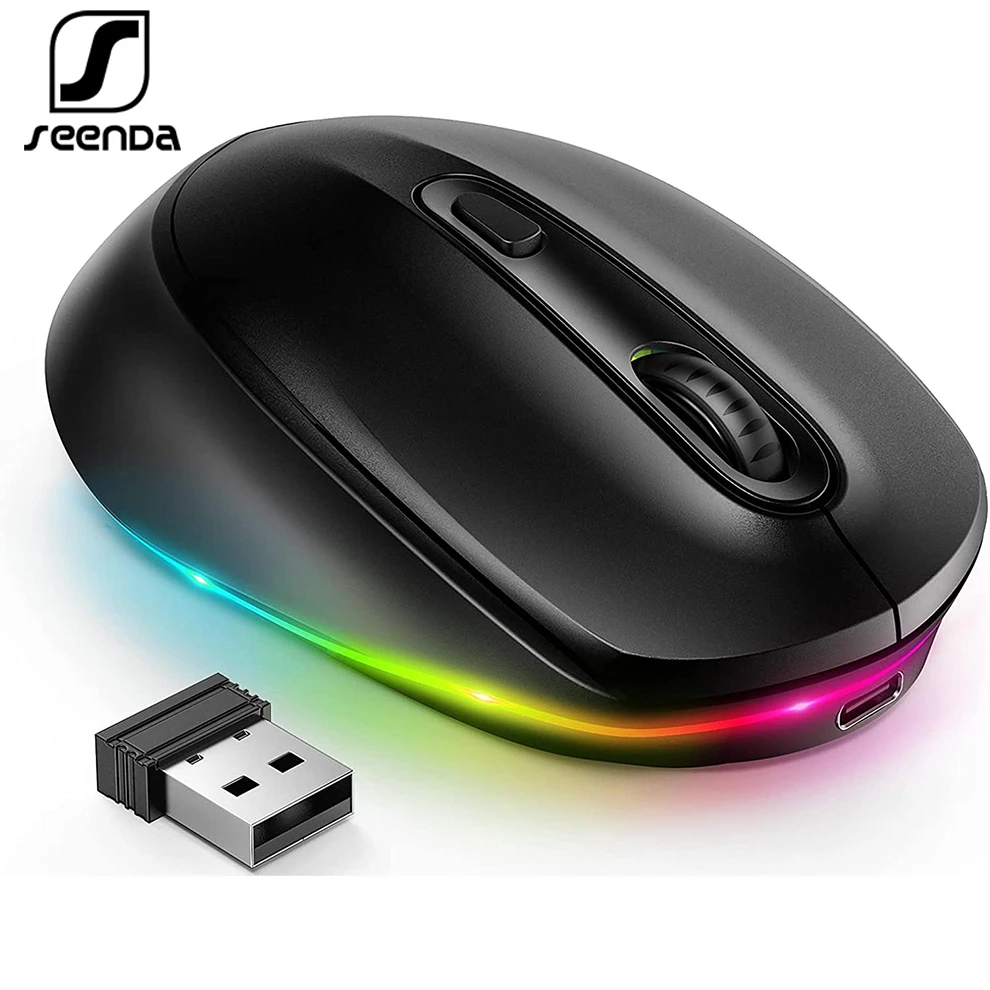 Seenda Wireless Mouse Working | Rainbow Lights | Rgb Mouse - Wireless ...