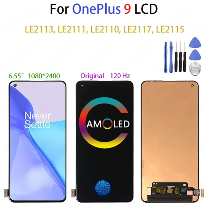 Original AMOLED For OnePlus 9 1+9 LE2113, LE2111, LE2110, LE2117 ...