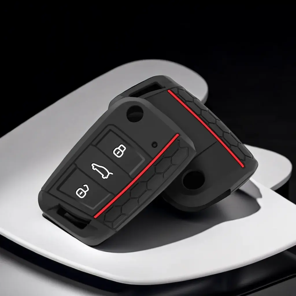 Silicone-Shell-3-Buttons-Car-Key-Case-Accessories-Cover-For-Volkswagen ...