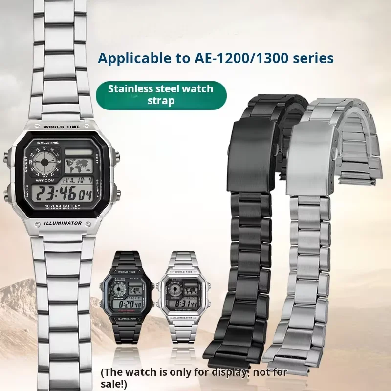 New metal Bracelet For Casio AE1200 Ae1300 A158 A-159 A169 A168 F91 ...