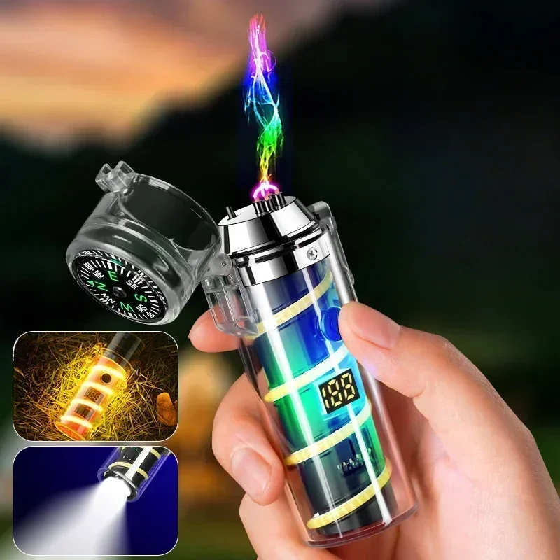 Waterproof Windproof Dual Arc Electric Lighters Multifunction Plasma ...