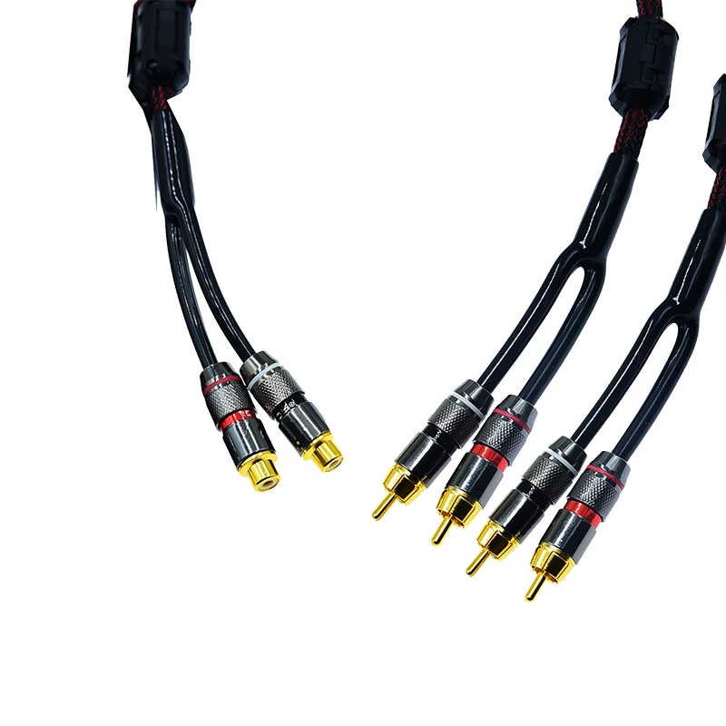 sound-Y-Splitter-Dual-2-two-rca-female-to-four-4-rca-male-amplifier ...