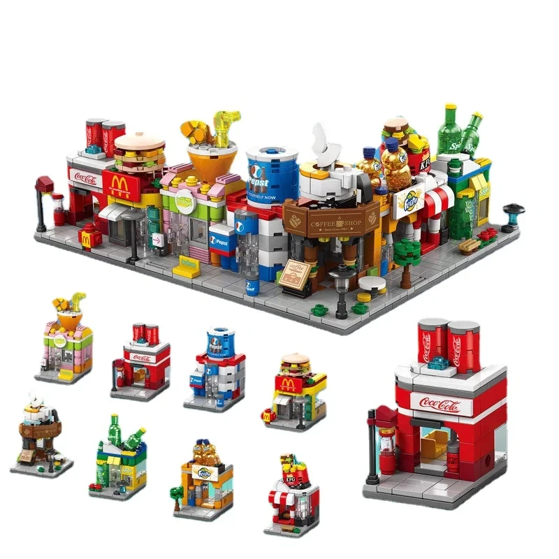 Mini-Street-View-City-Architecture-Building-Blocks-Cola-Store-Shop ...