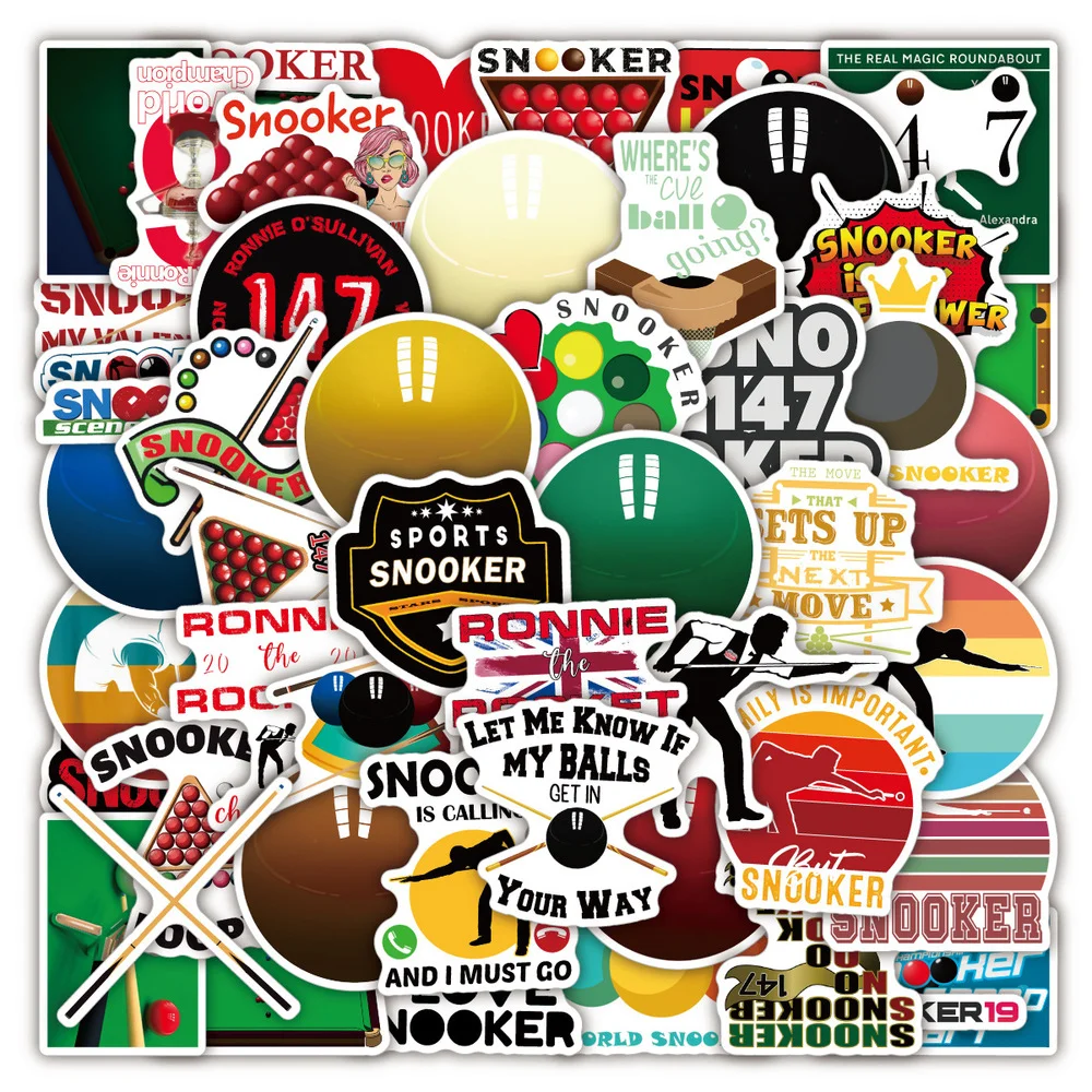 10-50Pcs-Snooker-Stickers-Cute-Cartoon-Waterproof-Sticker-Kids-DIY ...