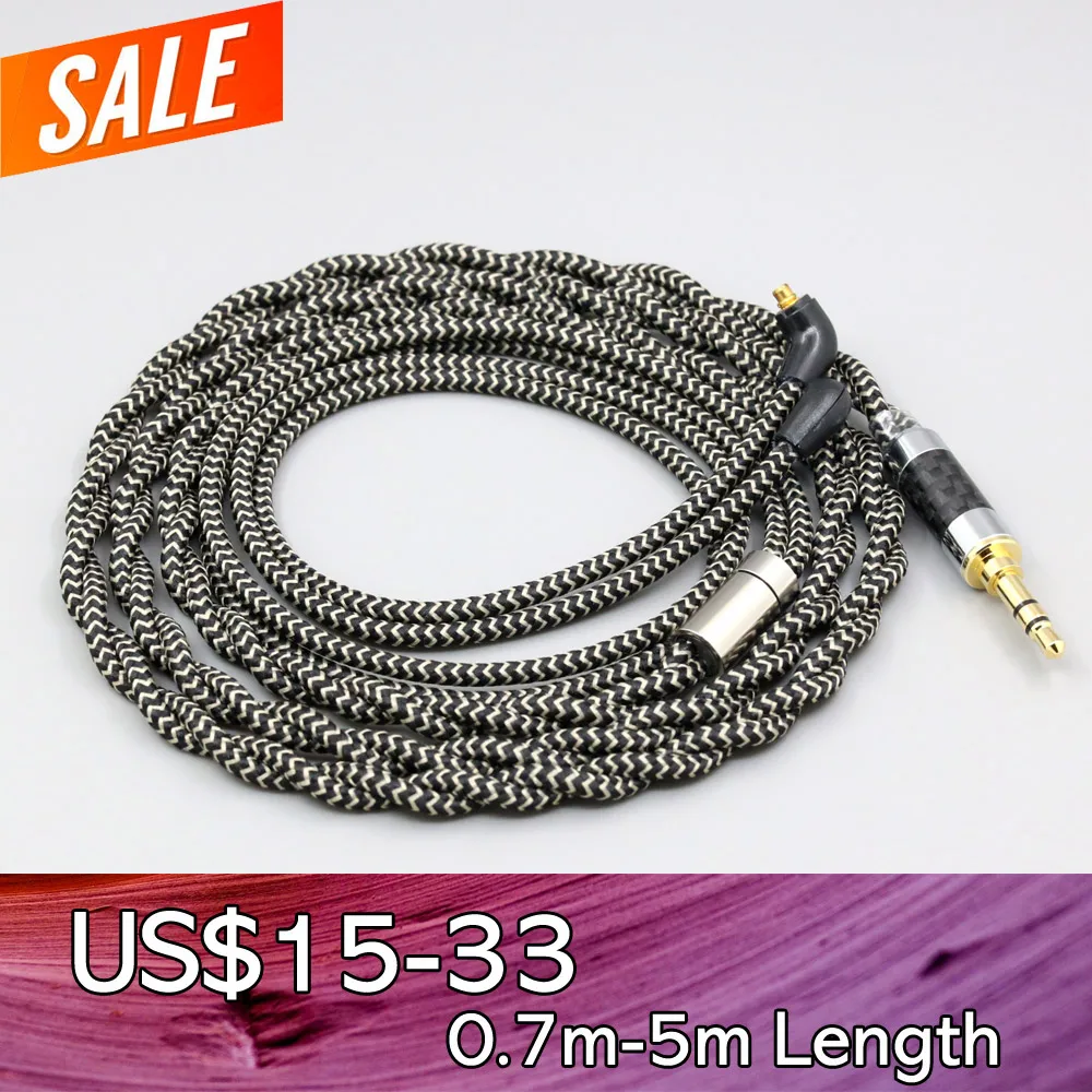 2-Core-2-8mm-Litz-OFC-Earphone-Shield-Braided-Sleeve-Cable-For-Etymotic ...