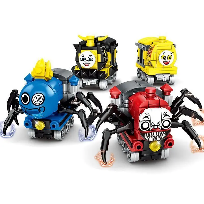 Choo-Choo Charles Horrors Game Building Blocks Demonic Spider Train ...