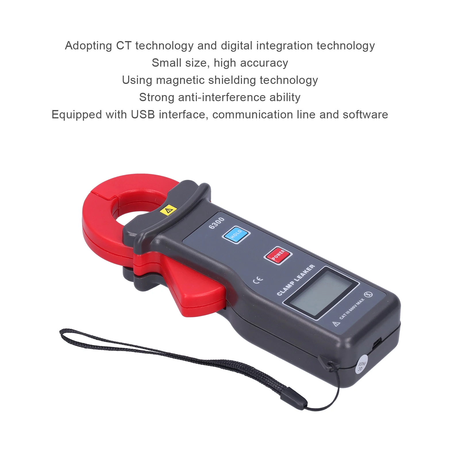 Current Meter Clamp Meter ETCR‑6300 Current Meter 0mA‑60A Digital Clamp ...