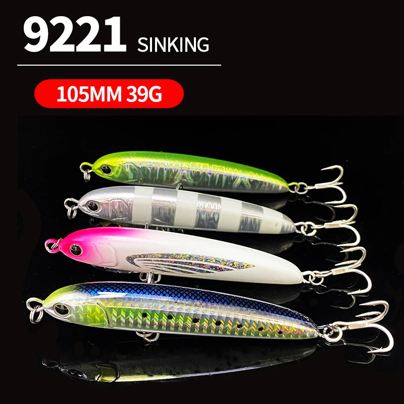 39g105mm-Fast-Sinking-Pencil-Fishing-Lure-Long-Casting-Saltwater ...
