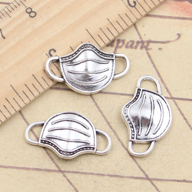 20pcs Charms Doctor Face Mask 13x23mm Tibetan Silver Color Pendants ...