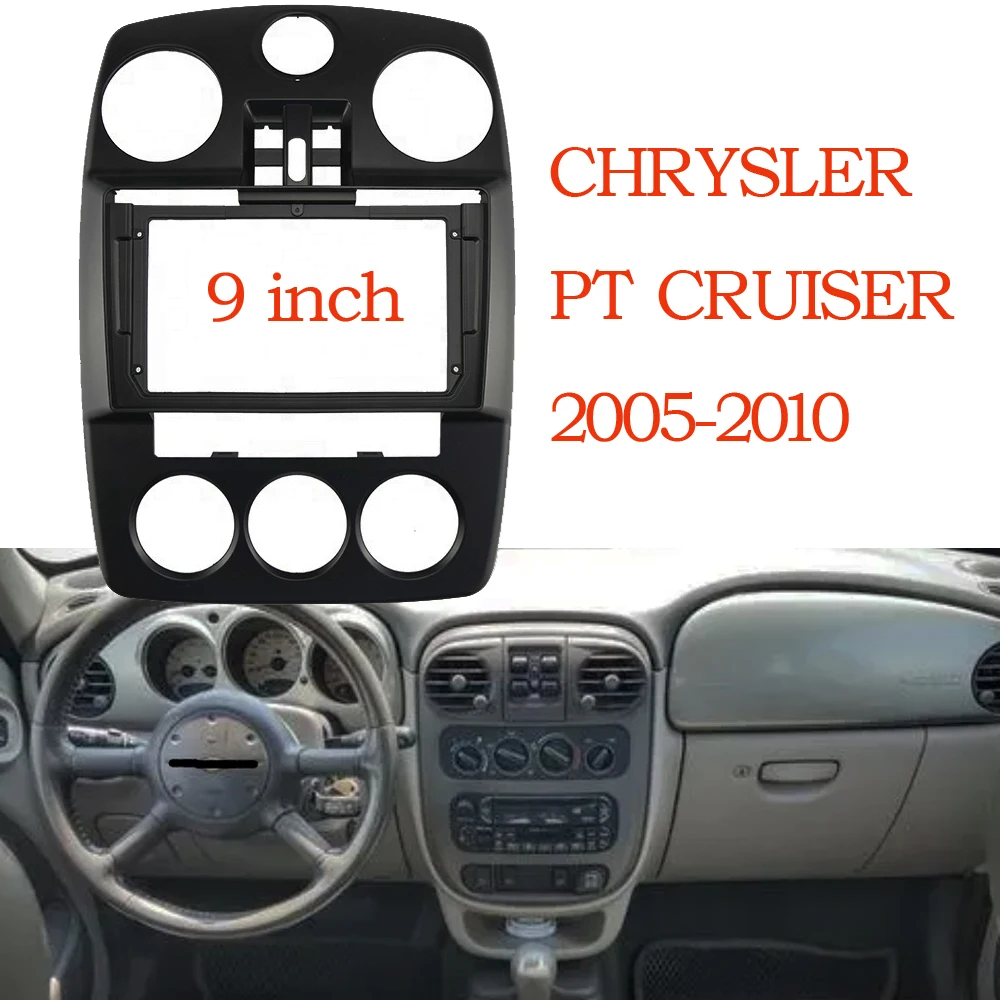 2 DIN Car Audio Fascia Frame Adapter For Chrysler-PT-Cruiser 2005-2010 ...