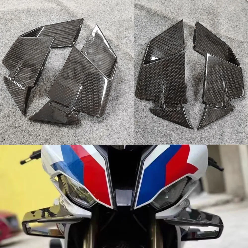 Carbon-Fiber-Windshield-Wing-Fairing-Front-Aerodynamic-Spoiler-Winglet ...