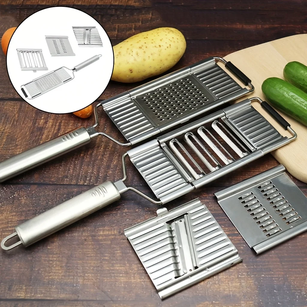 Stainless-Steel-Shredder-Cutter-Vegetable-Grater-Portable-Manual ...