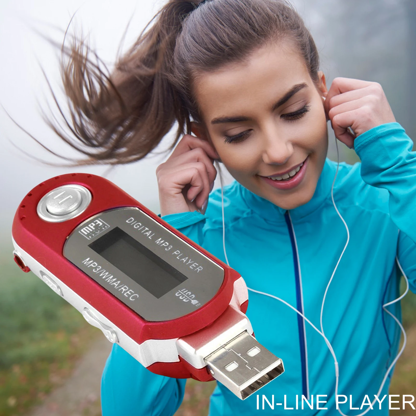 LECTEUR MP3,Red 4G--Lecteur de musique MP3 Portable, Mini écran LCD, prise directe USB, haute ...