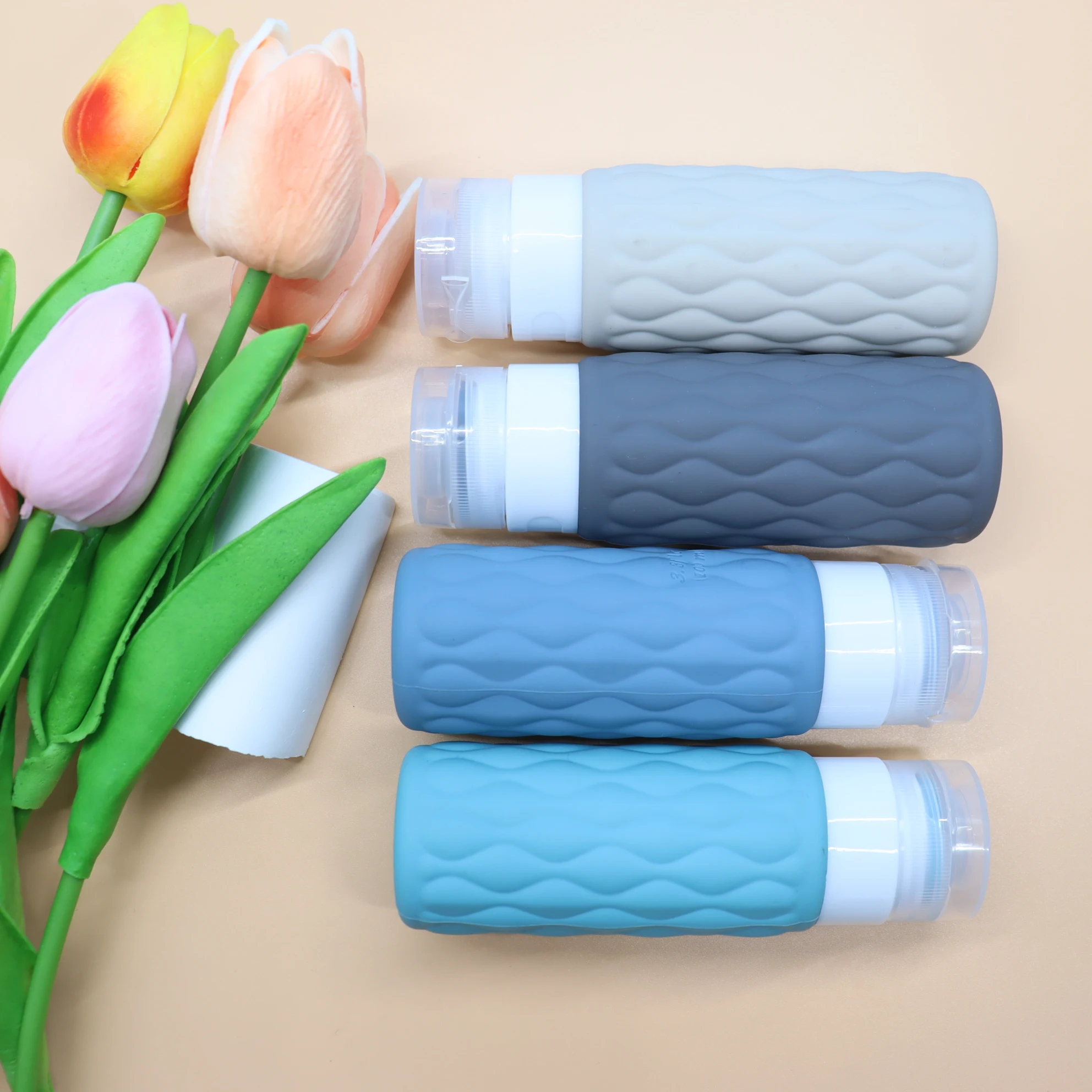 Botella-recargable-de-silicona-de-100ml-botella-de-loci-n-exprimible ...