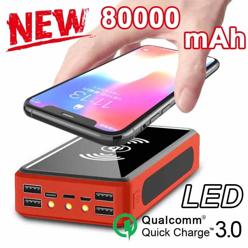 Fast-Charging-80000mAh-Solar-Wireless-Power-Bank-Large-capacity-Charger ...