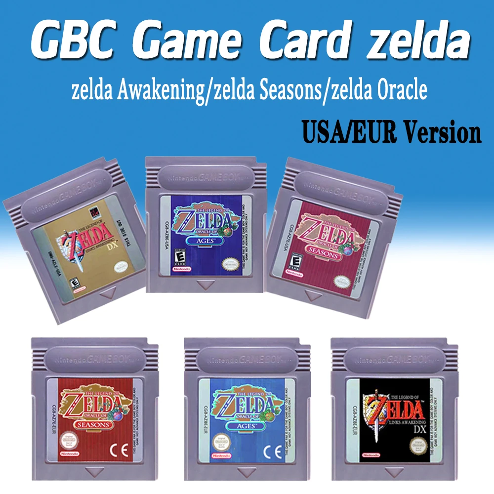 Zelda Series GBC Game Card The Legend Of Zelda Awakening Oracle Of Seasons Game Console ...