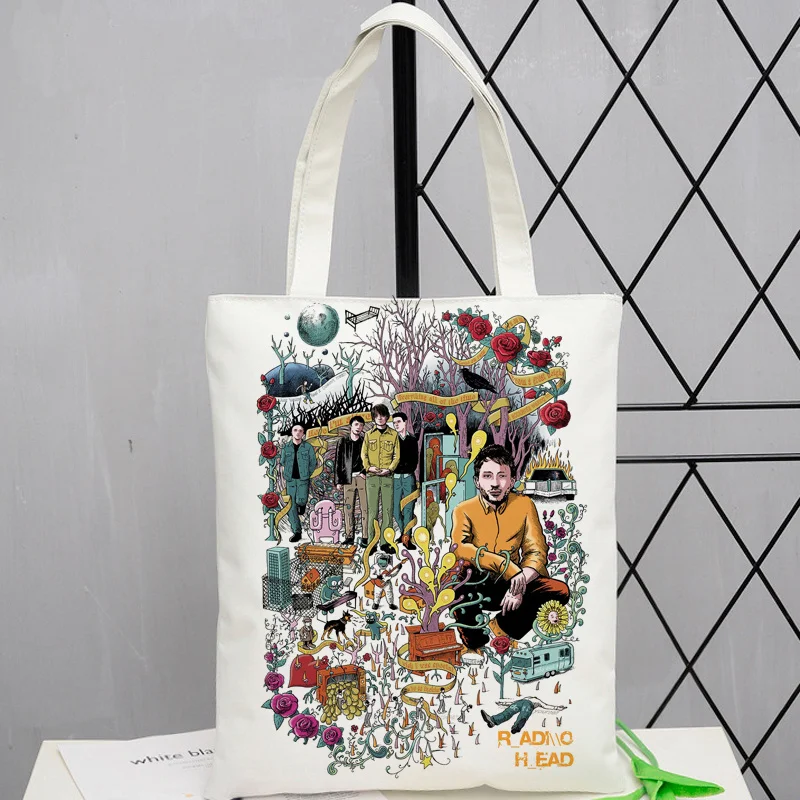 radiohead shopping bag bolsas de tela shopper bolsa shopping handbag ...