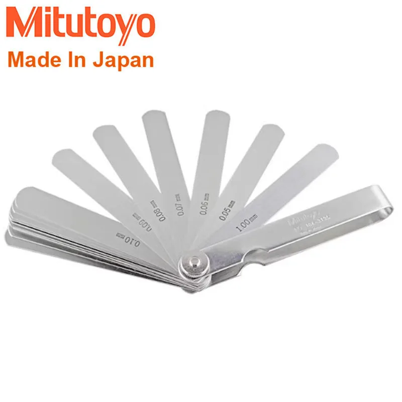 Mitutoyo-Thickness-Feeler-Gage-Set-Straight-Leaves-0-05-1mm-Thickness ...