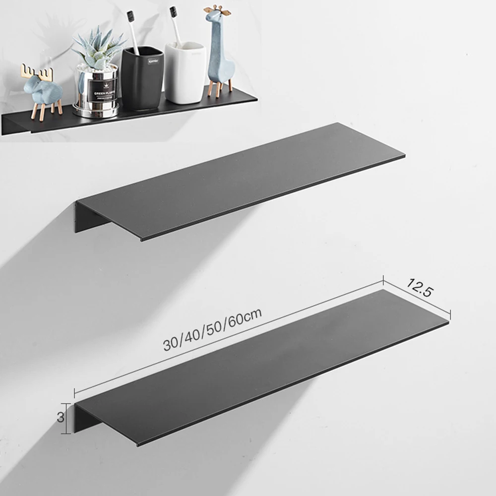 30-40-50CM-Bathroom-Shelf-Aluminum-Floating-Shelves-for-Wall-Mounted-Shower-Organiser-Kitchen ...
