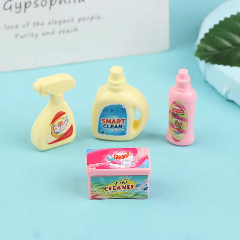4pcs/set Doll Cleaning Bucket Detergent Laundry Detergent Toy Hand ...