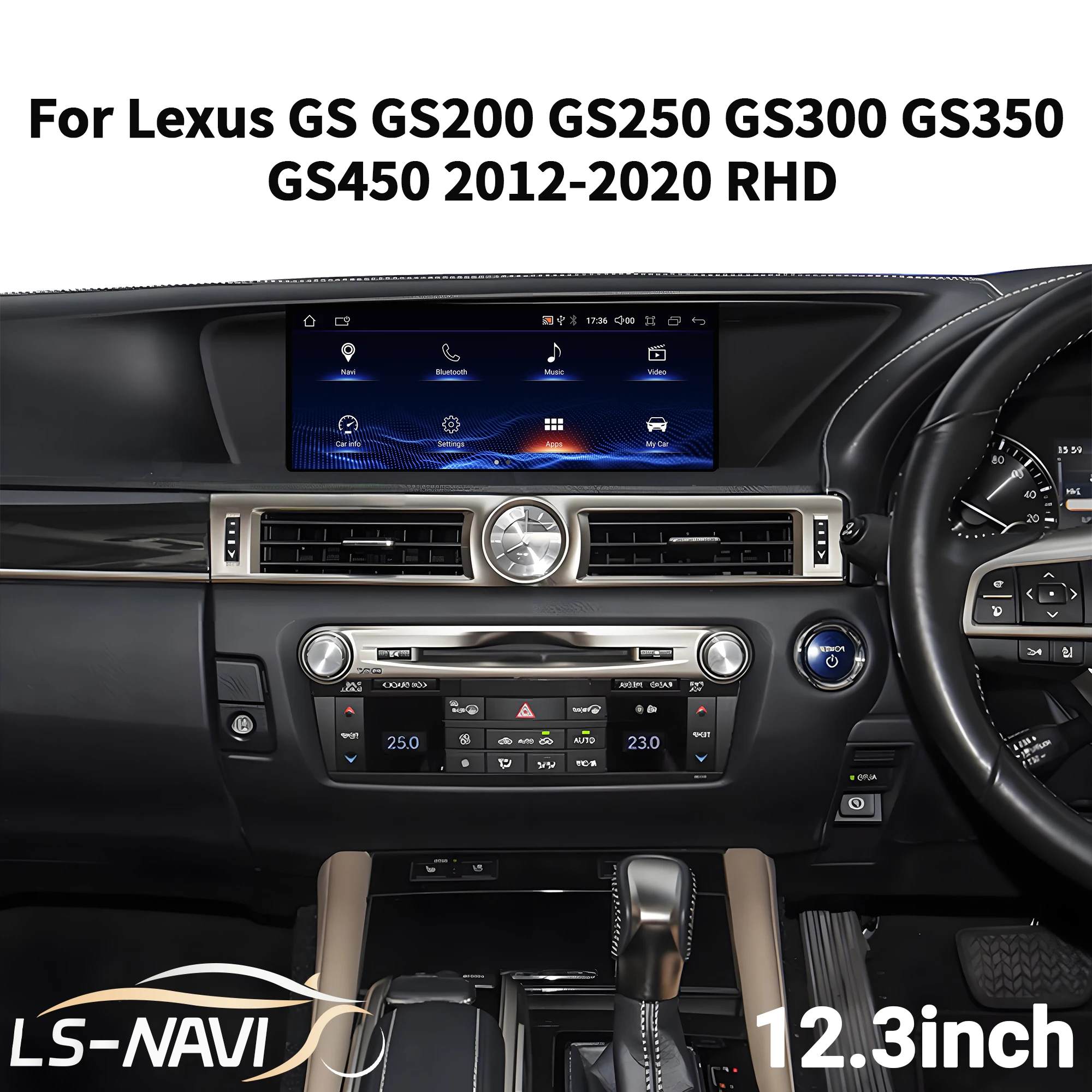 12.3 inch RHD For Lexus GS GS200 GS250 GS300 GS350 GS450 2012-2020 Car ...
