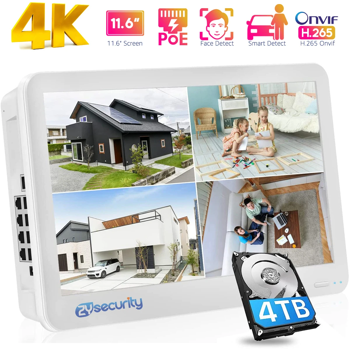 8ch-4K-Poe-Nvr-Met-12-Monitor-Onvif-8mp-Videorecorder-Voor-Ip-Camera-S ...