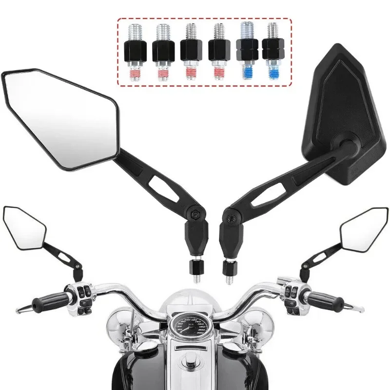 Durable Motorcycle Rear Mirrors 360° Rotatable for Spiegel Paar Honda ...