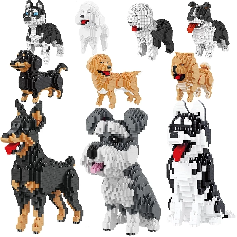 Mike-Dog-Building-Blocks-Diamond-Micro-Small-Particles-Dinosaur-Cat-Toy ...