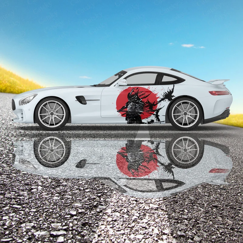 Custom Samurai Livery Racing Side Wrap Abstract Stripes Car Decals ...