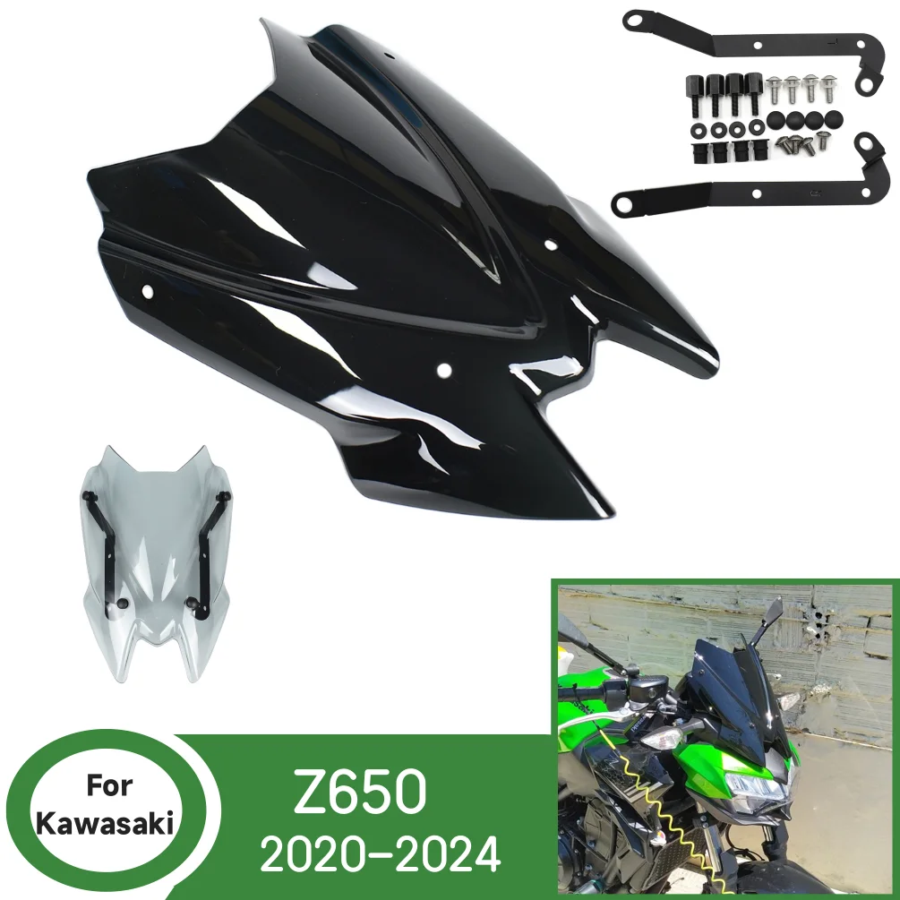 Z650-Front-Wind-Screen-Shield-Air-Deflectors-For-Kawasaki-Z-650-2020 ...