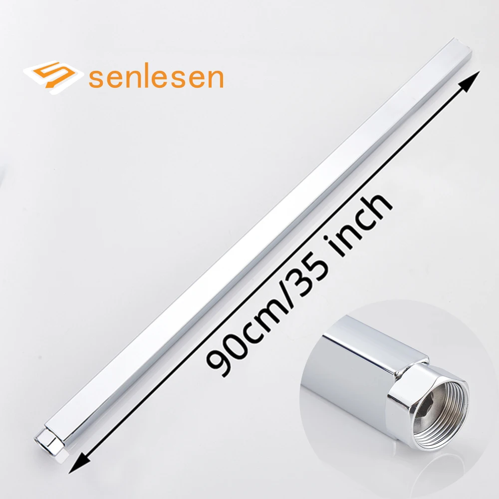 Square-Shower-Tube-Lengthen-Pipe-90cm-40cm-Tube-Bar-Extend-Pipe-Shower ...