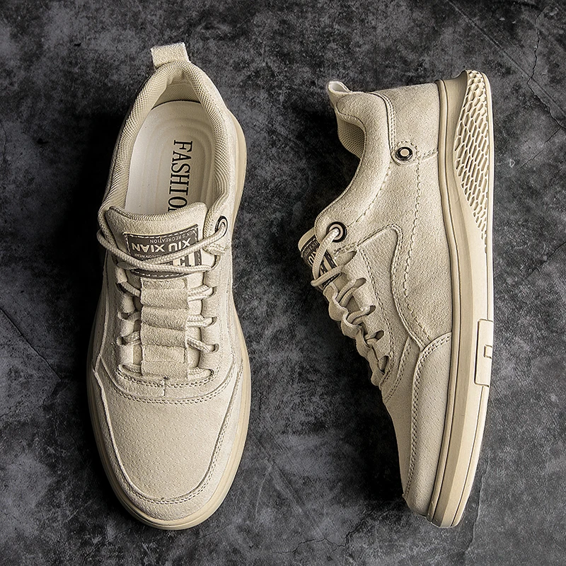 Zapatos de piel auténtica con cordones para hombre, mocasines transpirables, casuales, cómodos y ...