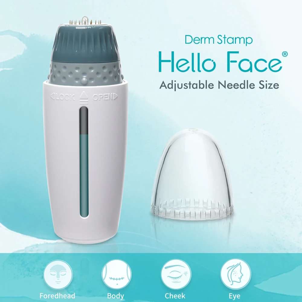 Adjustable-Derma-Stamp-Cosmetic-Microneedling-Tool-Titanium-Bio-needle ...