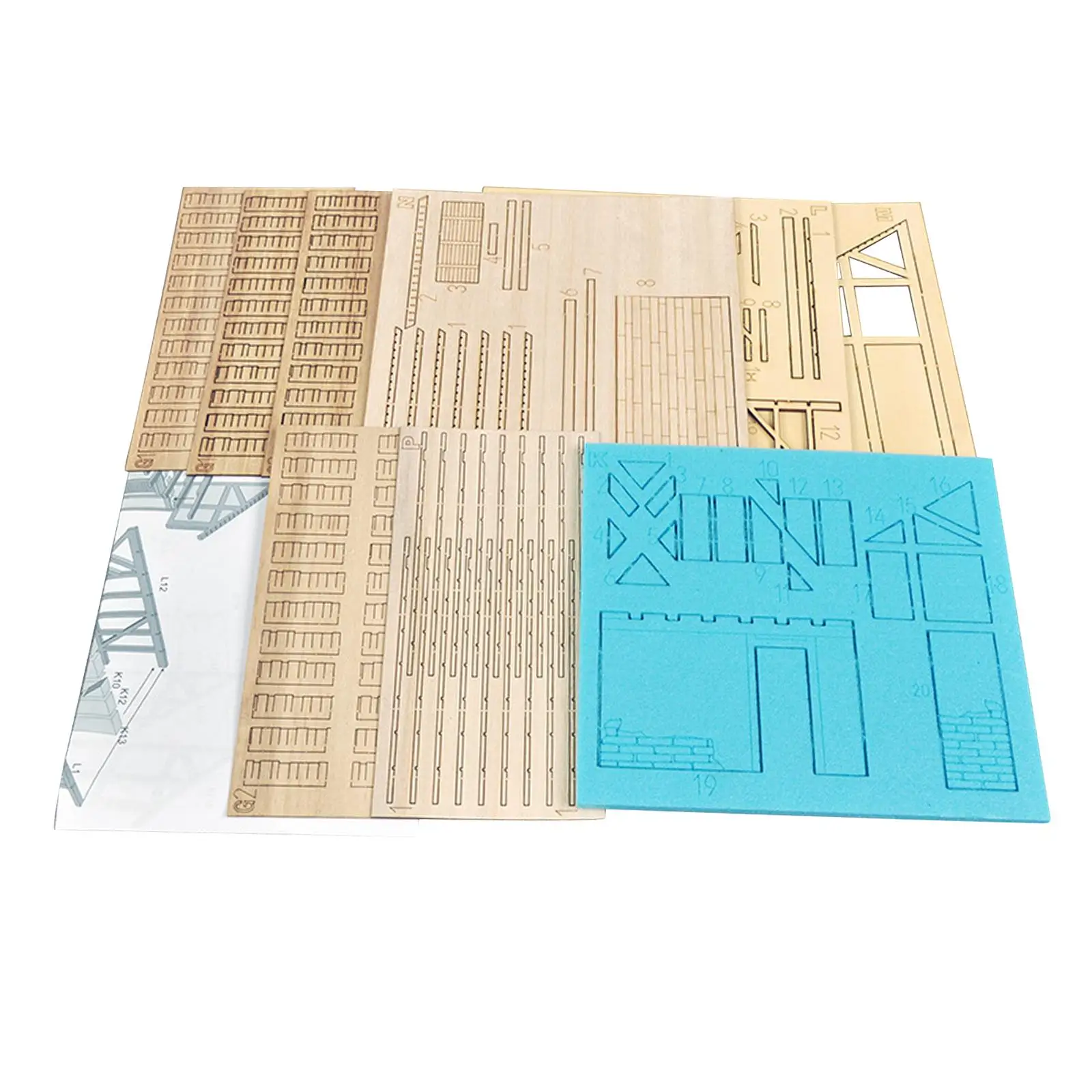 1-35-European-Style-Architecture-Unpainted-Building-Model-Kits-3D ...