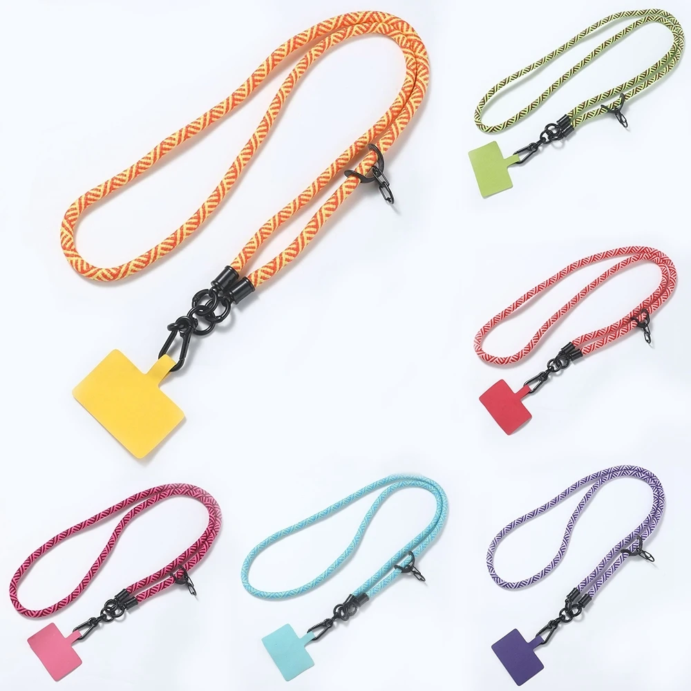 Phone-Lanyard-Adjustable-Universal-Nylon-Lanyard-Two-Metal-Button-Rope ...