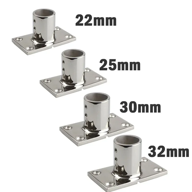 22mm-25mm-30mm-32mm-90-Degree-Square-Handrail-Rail-Bases-Marine-Boat ...