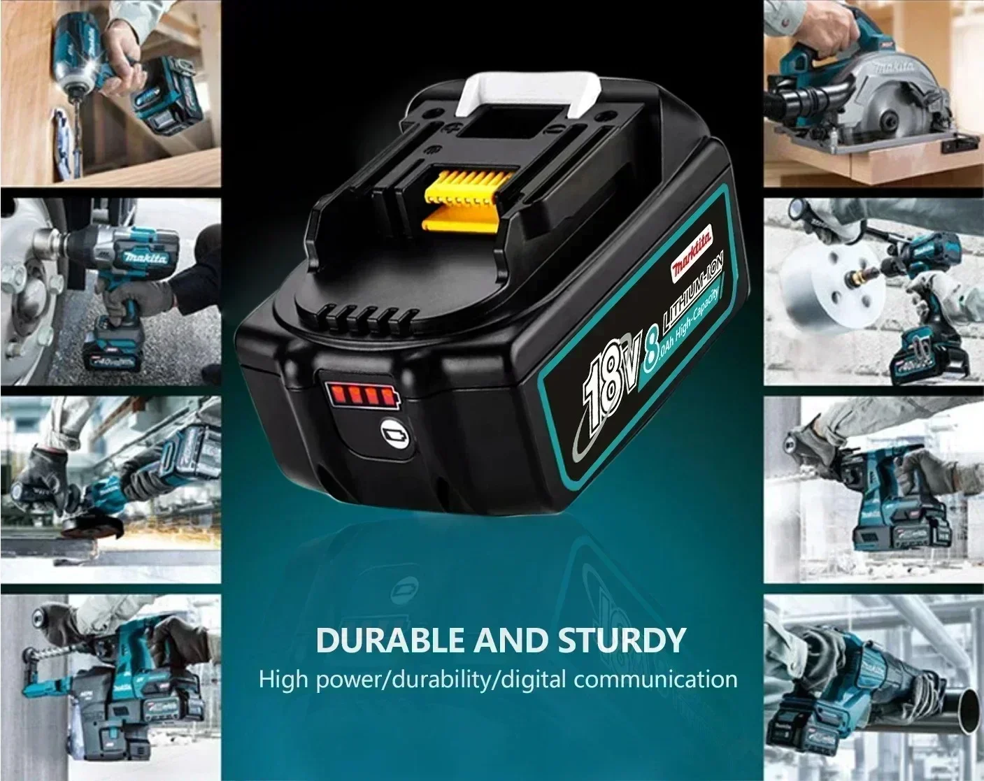 Оригинальная аккумуляторная батарея Makita DTW600 12 Ач 18 В для Makita DDF487 DTD173 DTW700 ...