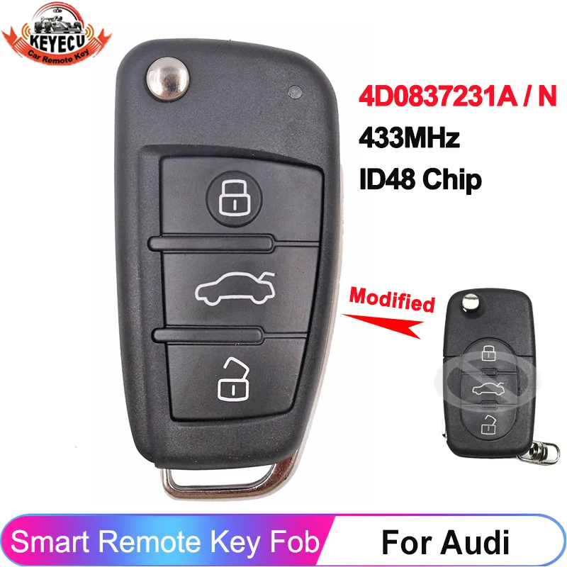 KEYECU Upgraded 4D0837231A 4D0837231N For Audi TT RS4 A3 A4 A6 A8 ...
