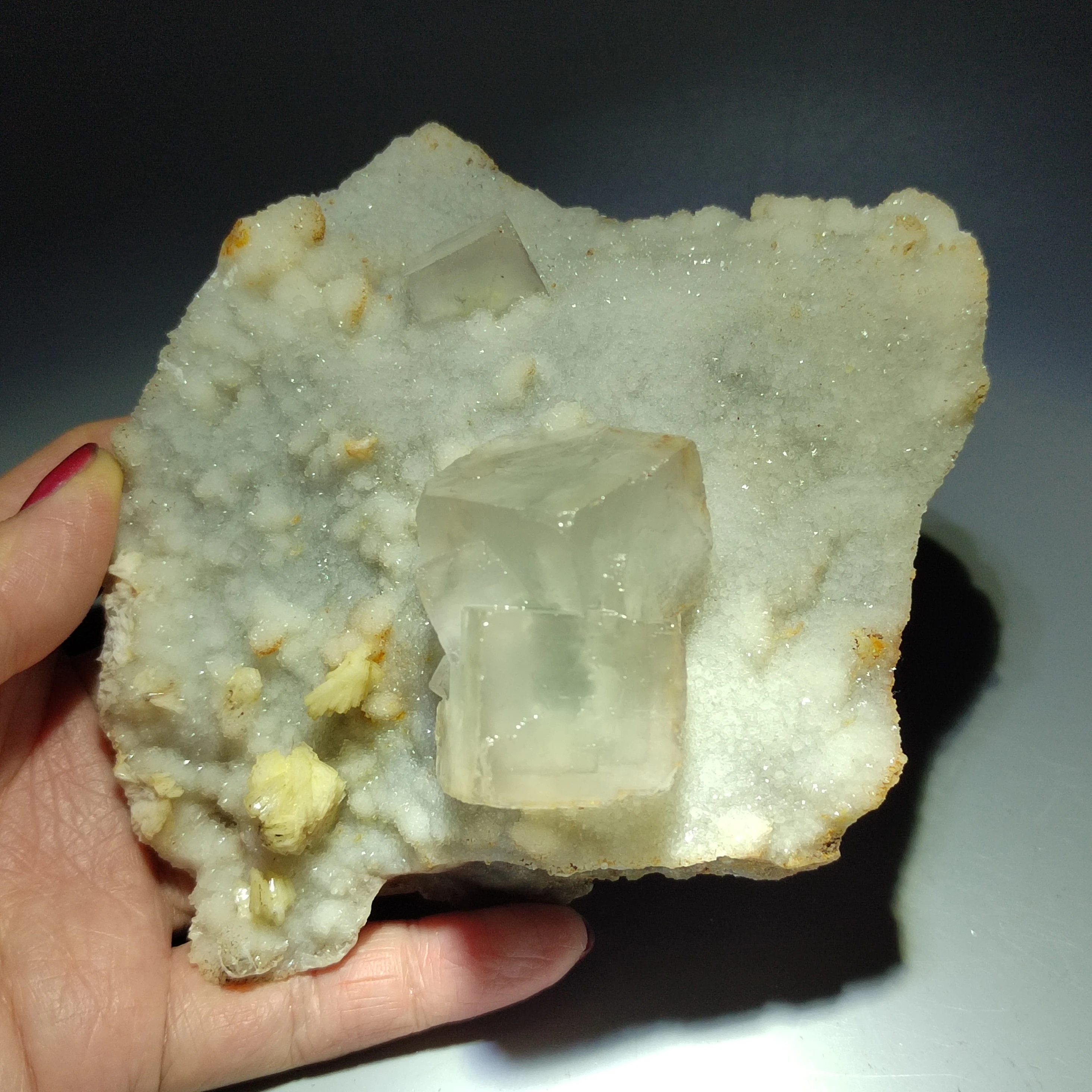 373gNatural-white-transparent-fluorite-and-barite-quartz-mineral-raw ...