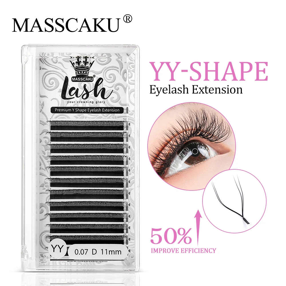 MASSCAKU-YY-Shape-Lashes-0-05-0-07-Faux-Mink-8-15mm-Black-Super-Natural ...