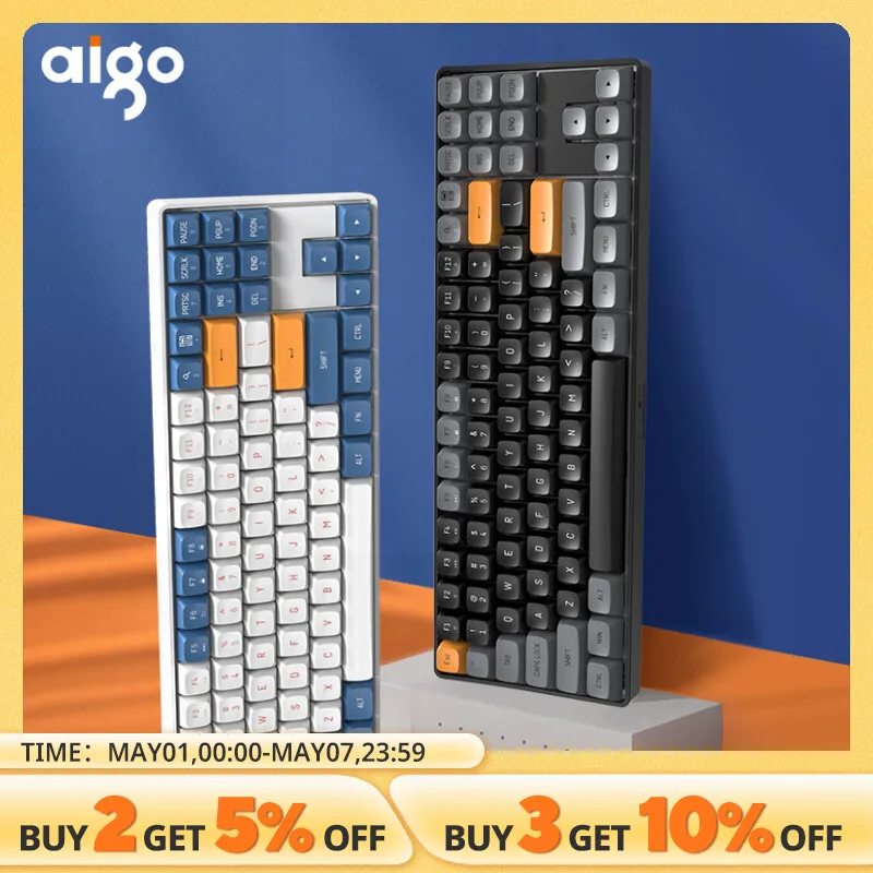 Aigo-A87-Gaming-Teclado-Mec-nico-2-4G-USB-Sem-Fio-Tipo-c-Com-Fio ...
