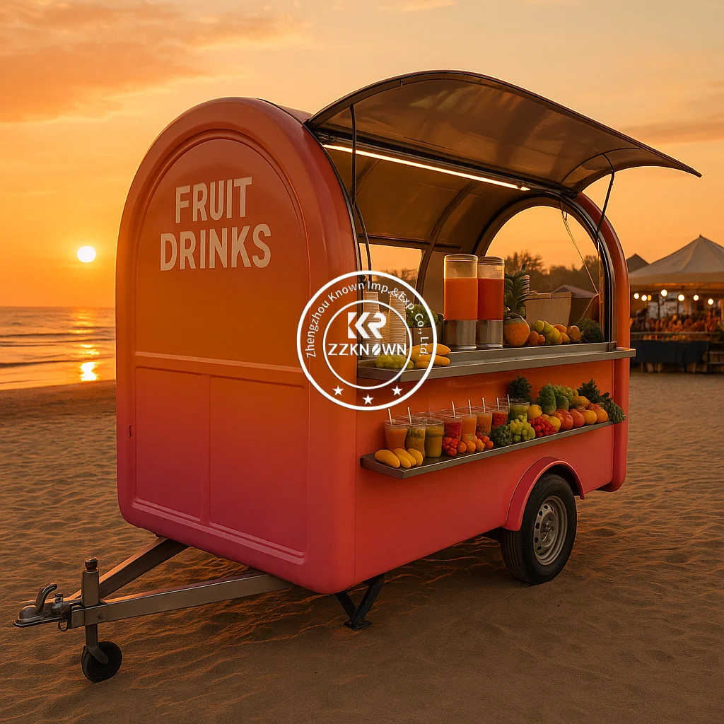 Customized Food Truck Outdoor Mobile Hamburger Hot Dog Trailer Juice ...