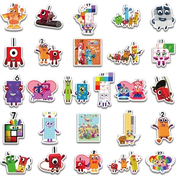 Cute Cartoon Anime Numberblocks Adesivos para Laptop, Bagagem, Telefone ...